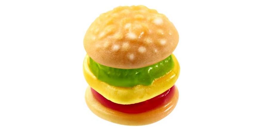 efrutti Mini Burger Gummy Candy, 2 LB - 101 Count Bulk Bag 2 Pack