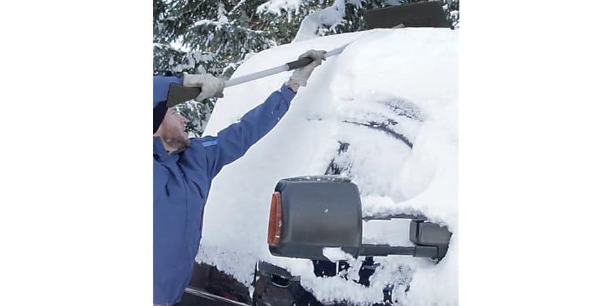 Snow Joe 2pk Telescoping Snow Broom + Ice Scraper