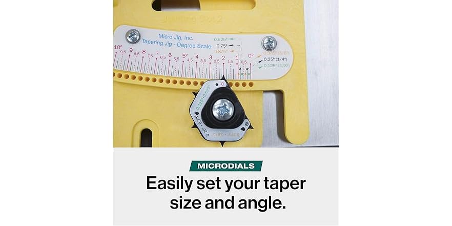 Microjig TJ-5000 Microdial Table Saw Tapering Jig