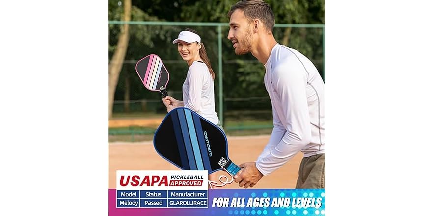 Pickleball Paddles Set of 4 USAPA Approved