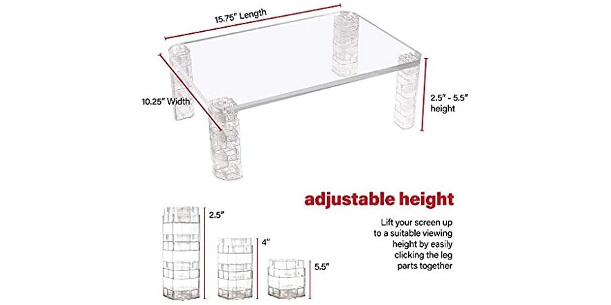 Acrylic Monitor Stand Riser