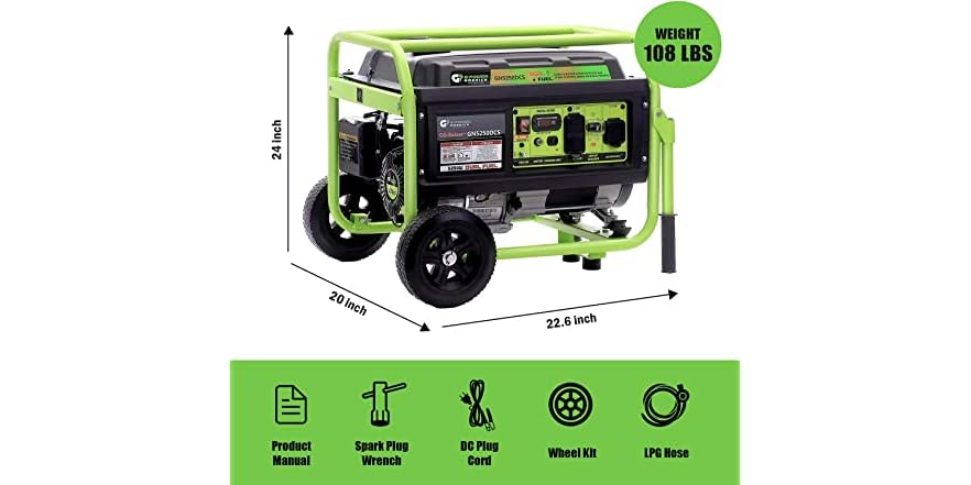Green Power 5250 Watts Dual Fuel Generator