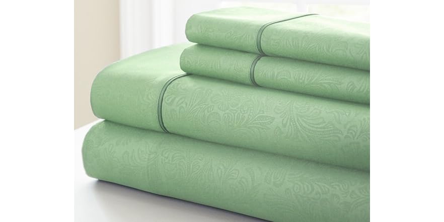 Microfiber Floral Embossed Sheet Set