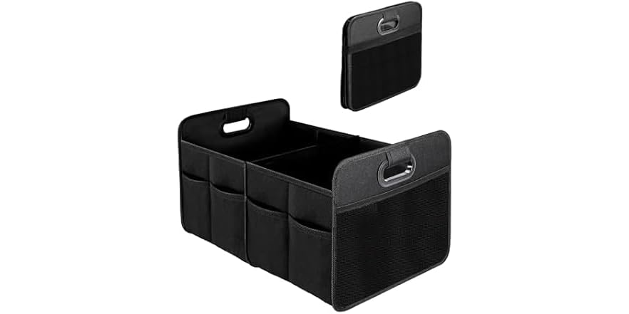 YSSOA 2 Compartments Car Trunk Organizer