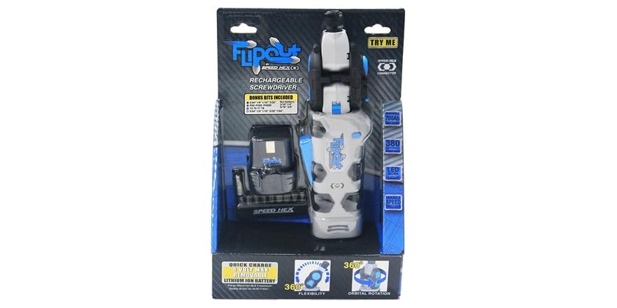 SpeedHex FlipOut Rechargeable Power Driver