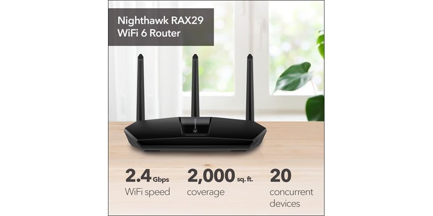 Netgear Nighthawk AX2400 Wi-Fi 6 Router (Open Box)