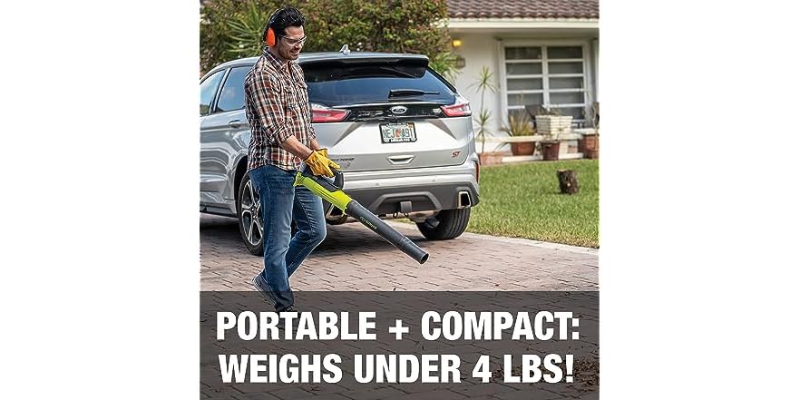 SUN JOE 24V Blower, 2Ah Battery and Charger Kit