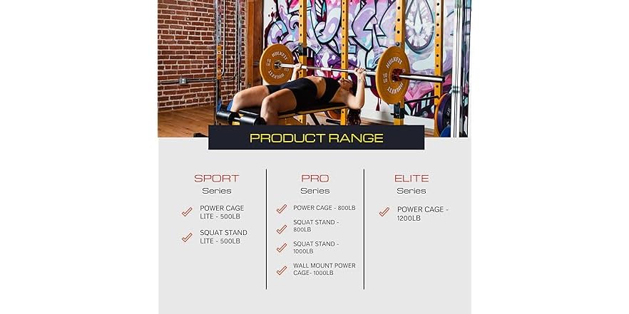 HulkFit Pro Series Power Cage Squat Rack