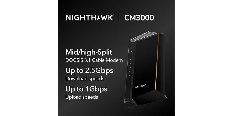 NETGEAR Nighthawk CM3000 Cable Modem