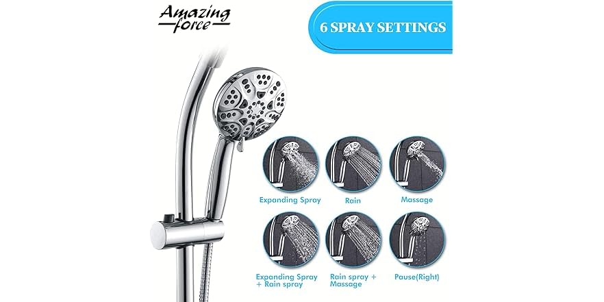 AMAZING FORCE Rain Shower and Handheld Spray Combo