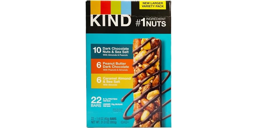Kind Variety Pack Protein Bars, 22-Count