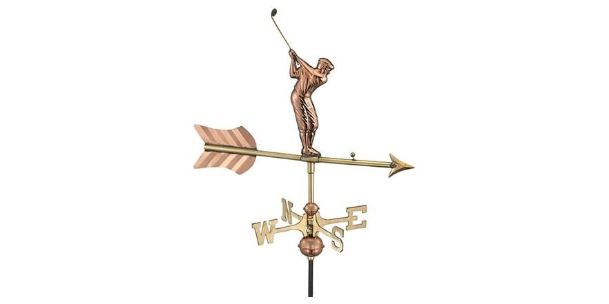 Golfer Pure Copper Weathervane: Your Choice