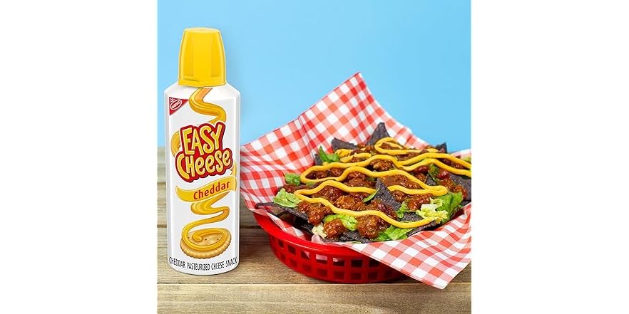 Easy Cheese Cheddar Cheese Snack, 8 oz