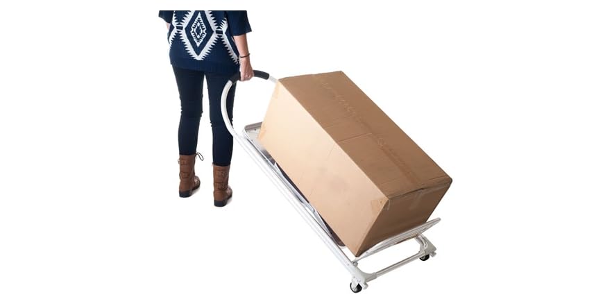 Step Ladder Folding Cart Dolly White