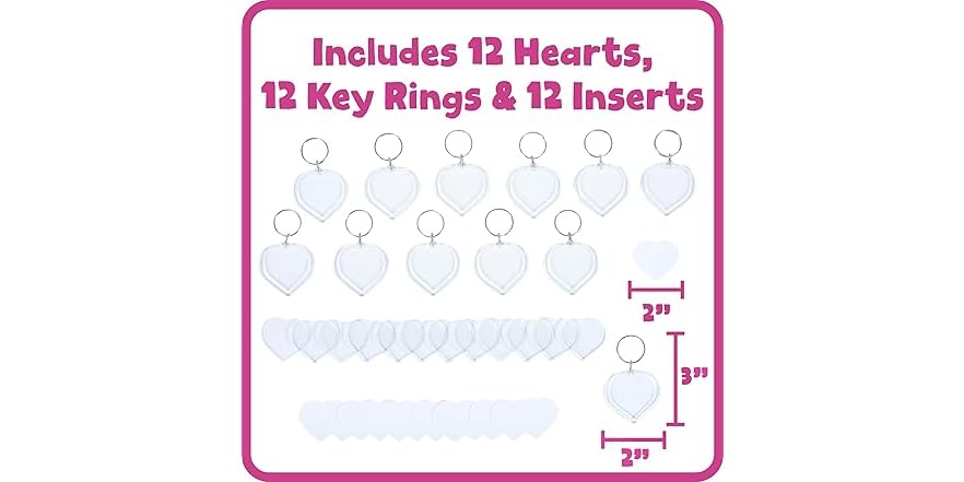 (12 Pack) READY 2 LEARN Heart Key Rings