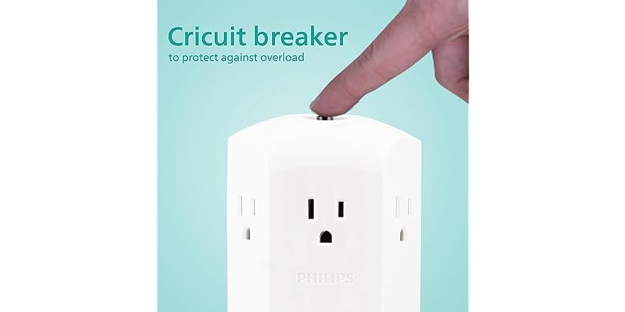 (2 & 3 Pack) Philips 6-Outlet Extender