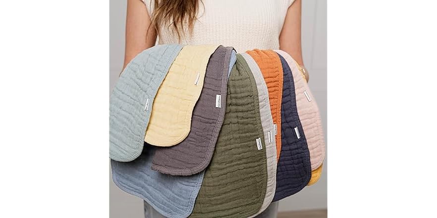 Gerber Gerber Baby Unisex Muslin Burp Cloths 6-Pack, Mul