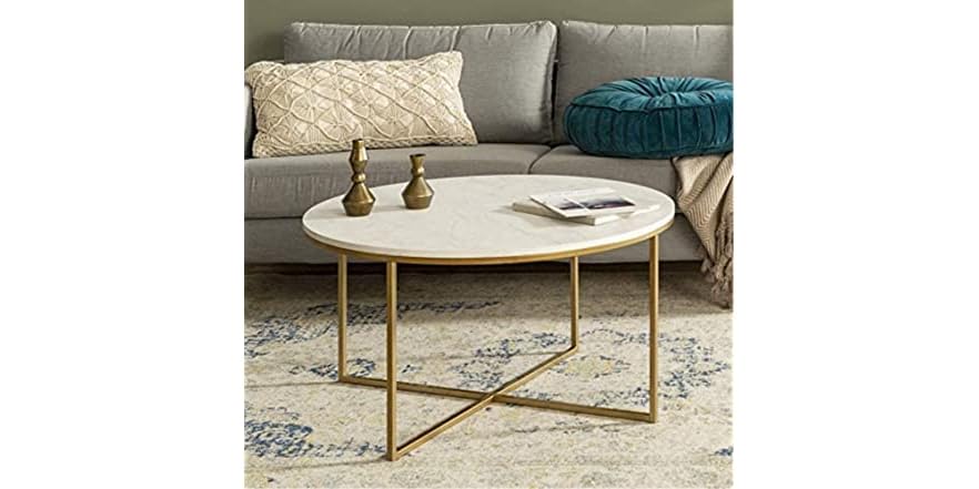 Walker Edison Modern Round Accent Table