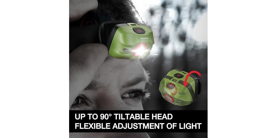 Swiss+Tech 2-Pack Headlamp Flashlight
