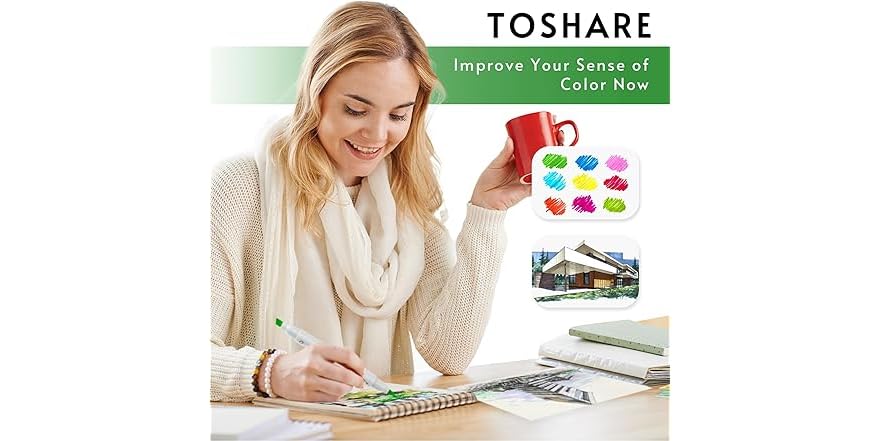 TOSHARE 80 Color Markers Set