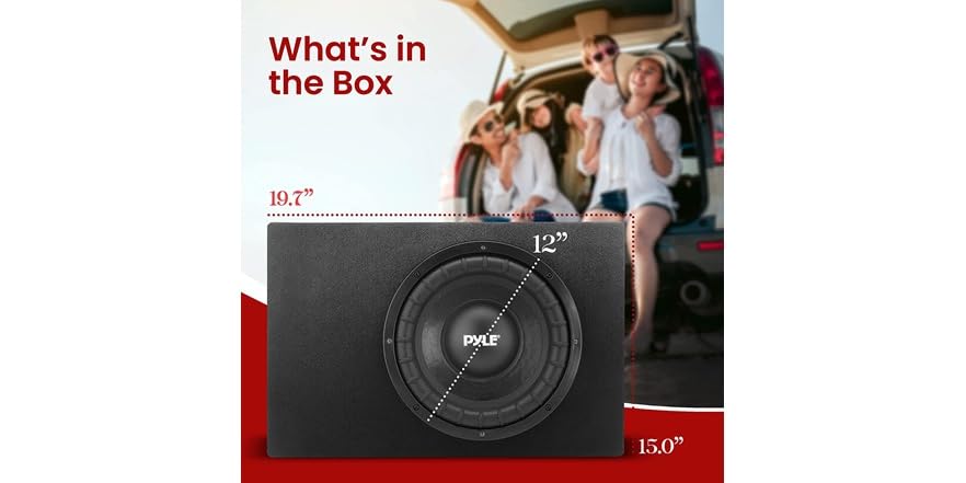 Pyle 12-inch 600 Watts Slim Subwoofer Box