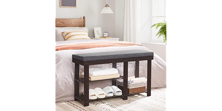 SONGMICS Shoe Rack Bench