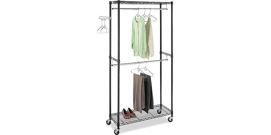 Whitmor Supreme Double Rod Garment Rack