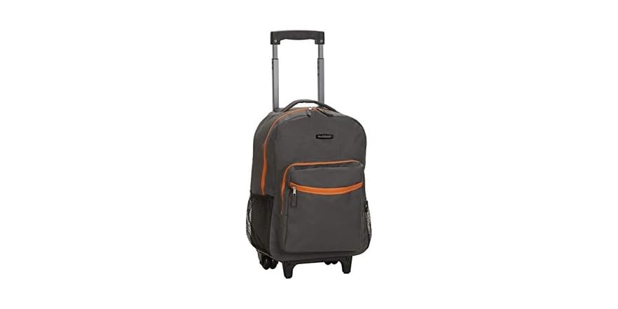 Rockland Double Handle Rolling Backpack, 17"