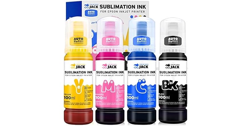 Printers Jack 4x100ml Sublimation Ink Refill