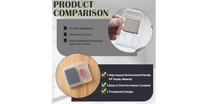 60 PC Plastic Memory Card Case Holders