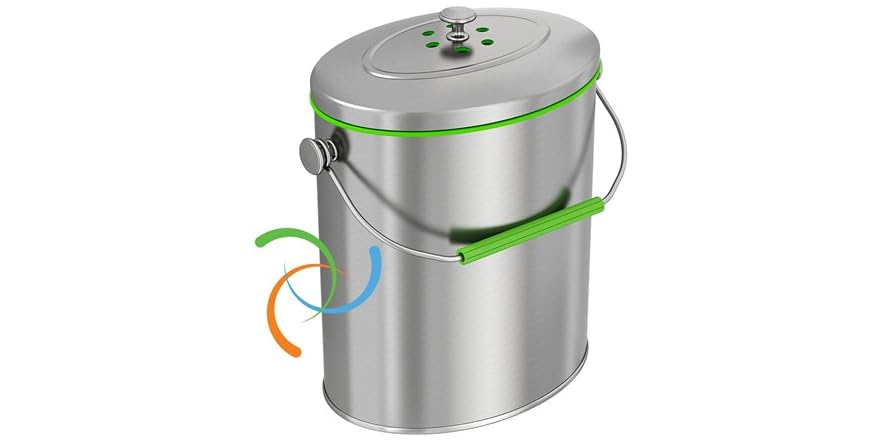 iTouchless1.6-Gallon Stainless Steel Compost Bin