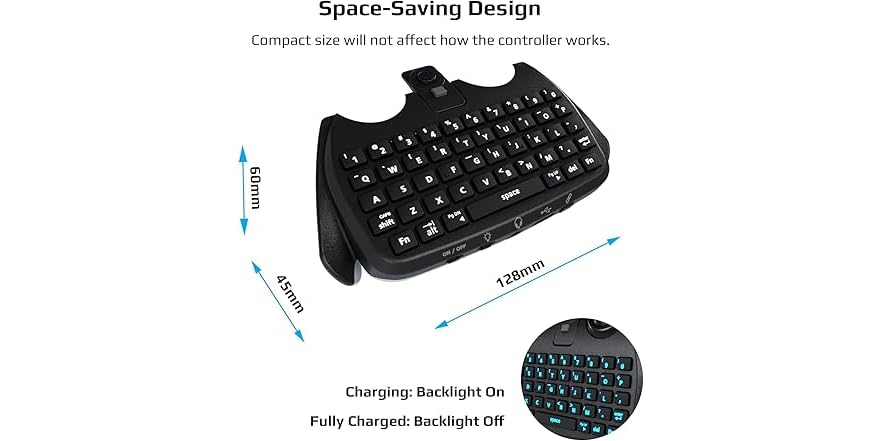 Collective Minds Backlit ChatPad Keyboard for PS5 Controller