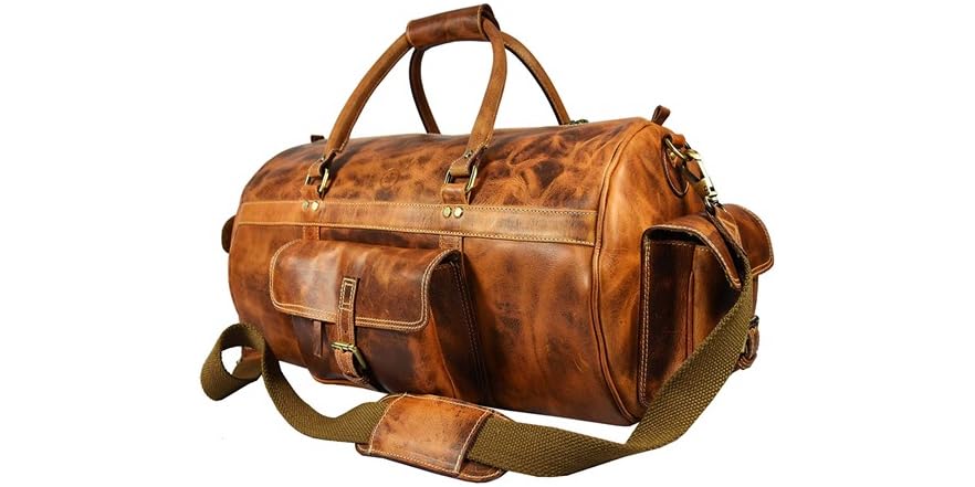 Aaron Leather Travel Duffel Bag