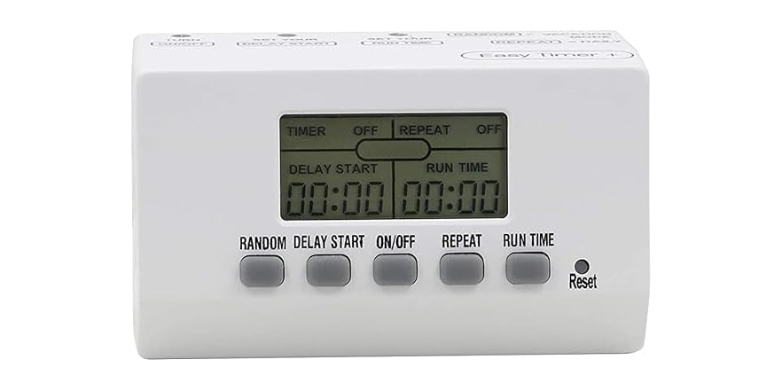 Clear Power Grounded EZ Digital Timer w/2-Outlet