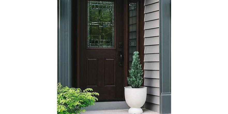 TRESIL Set of 2 Pre-Potted 3 Feet Faux Cedar Tree