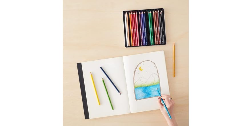 Amazon Basics Premium Colored Pencils, 24 Count