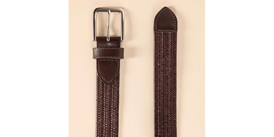 Amazon Essentials Mens Tubular Stretch Belt