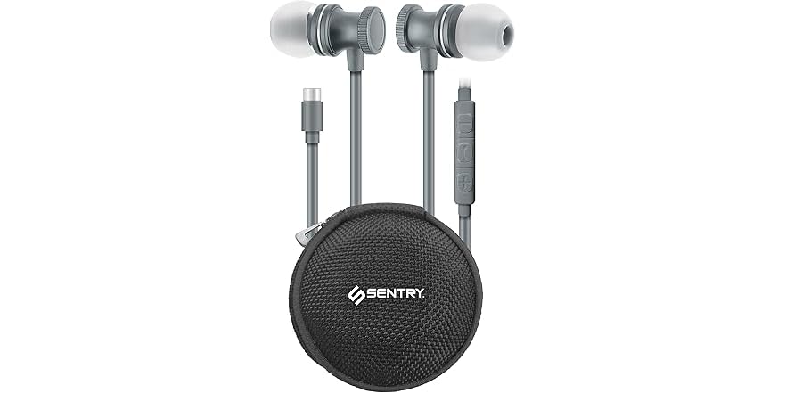 Sentry Gray Headphones in-Ear Earbuds