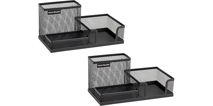 Mind Reader Desktop Organizer Black