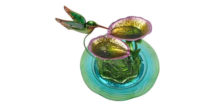 Hummingbird Fusion Glass Tabletop Water Fountain