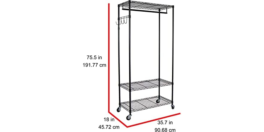 Oceanstar Heavy Duty Rolling Storage Garage Rack