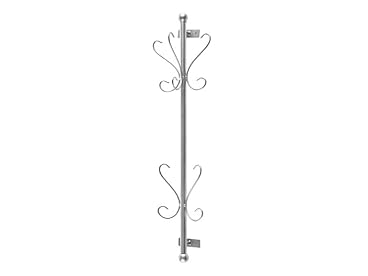 Wall Mount Entryway Rack - Silver