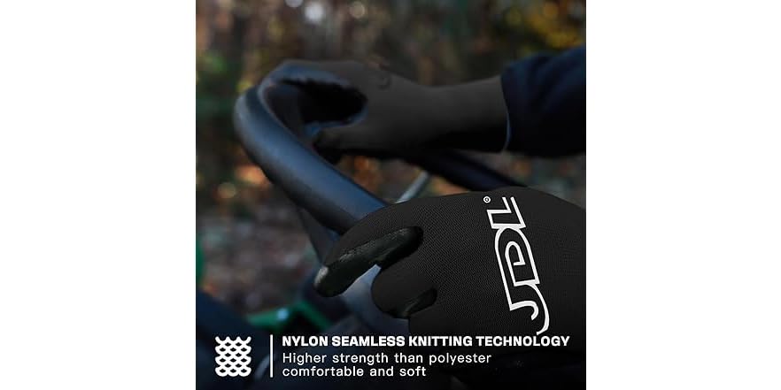 JDL 6 Pairs Grey Nitrile Coating Gloves