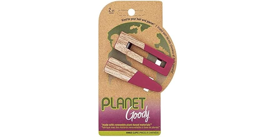 GOODY Planet Hinge Hair Clips Maroon