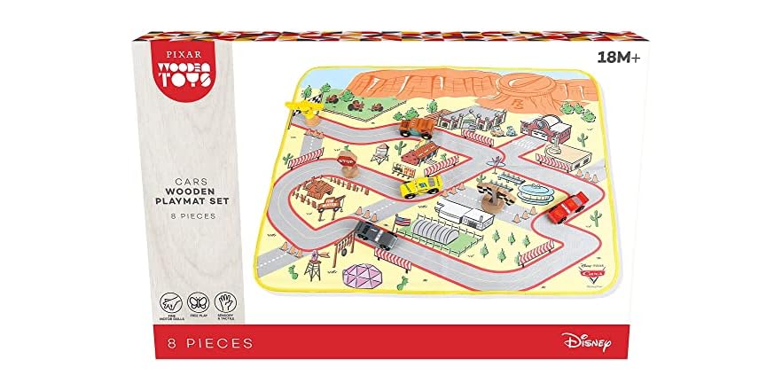 Disney Pixar Cars Wooden Playmat Set