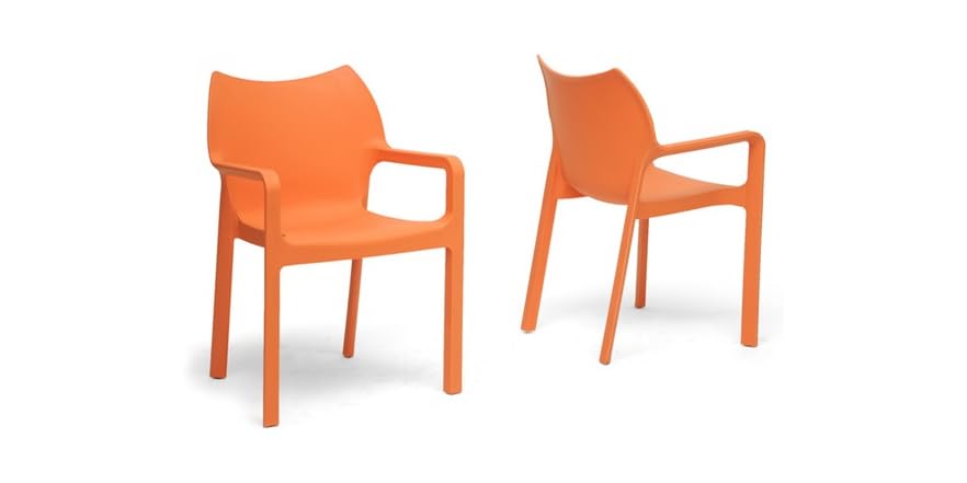 Limerick Orange Stackable Chair Set of 2