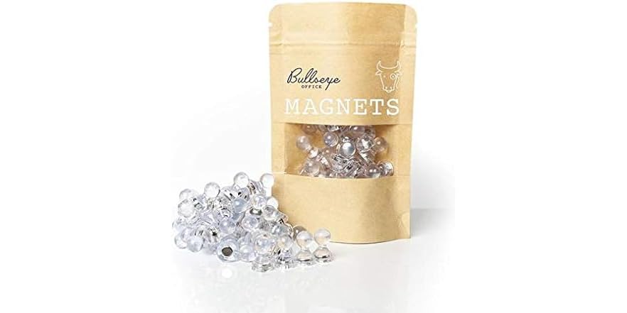 Map Magnets - 48 Clear Magnetic Push Pins