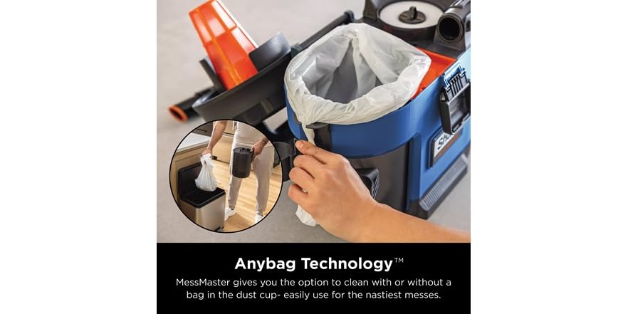 Shark Mess Master Portable Wet Dry Vacuum (Open Box)