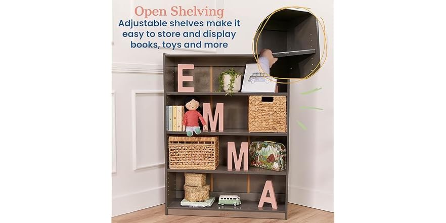 Ecr4kids Classic Bookcase 48in Adjustable Shelves