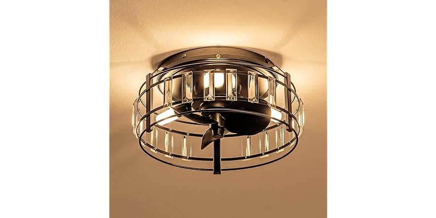 Parrot Uncle F8256-PU Modern Low Profile Ceiling Fan